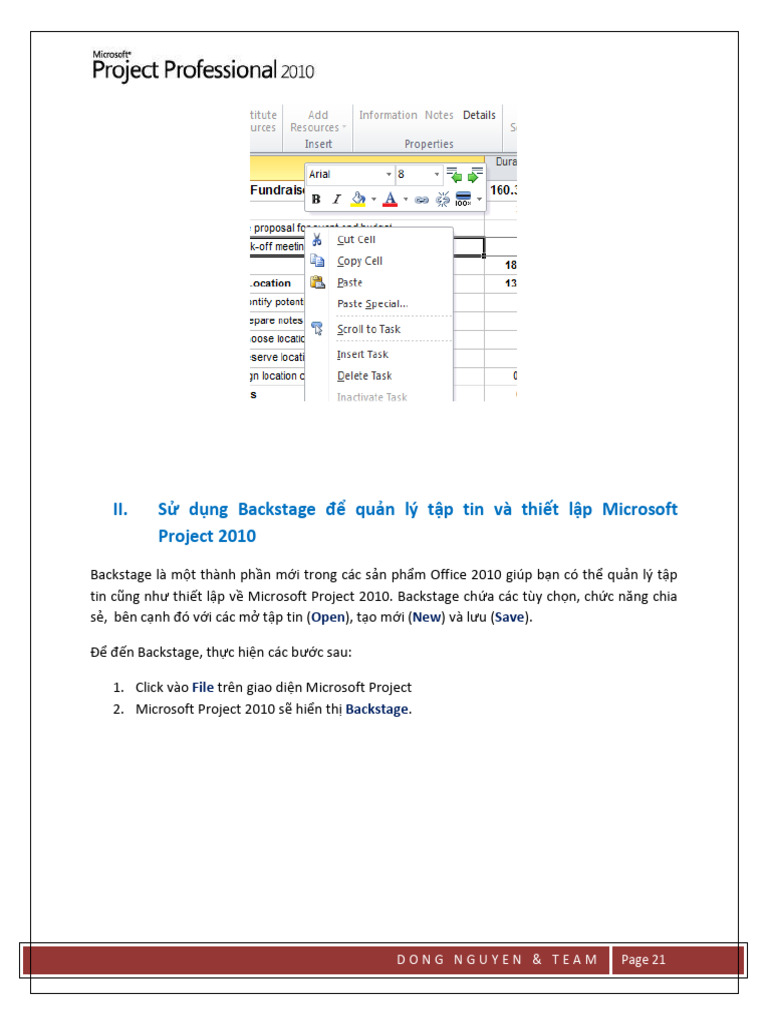 3.huong Dan Su Dung Microsoft Project 2010 Trang 3 | PDF