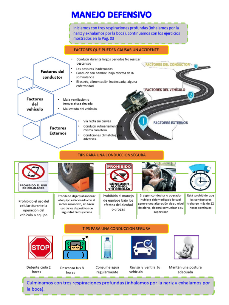 Manejo Defensivo y Seguridad Vial | PDF
