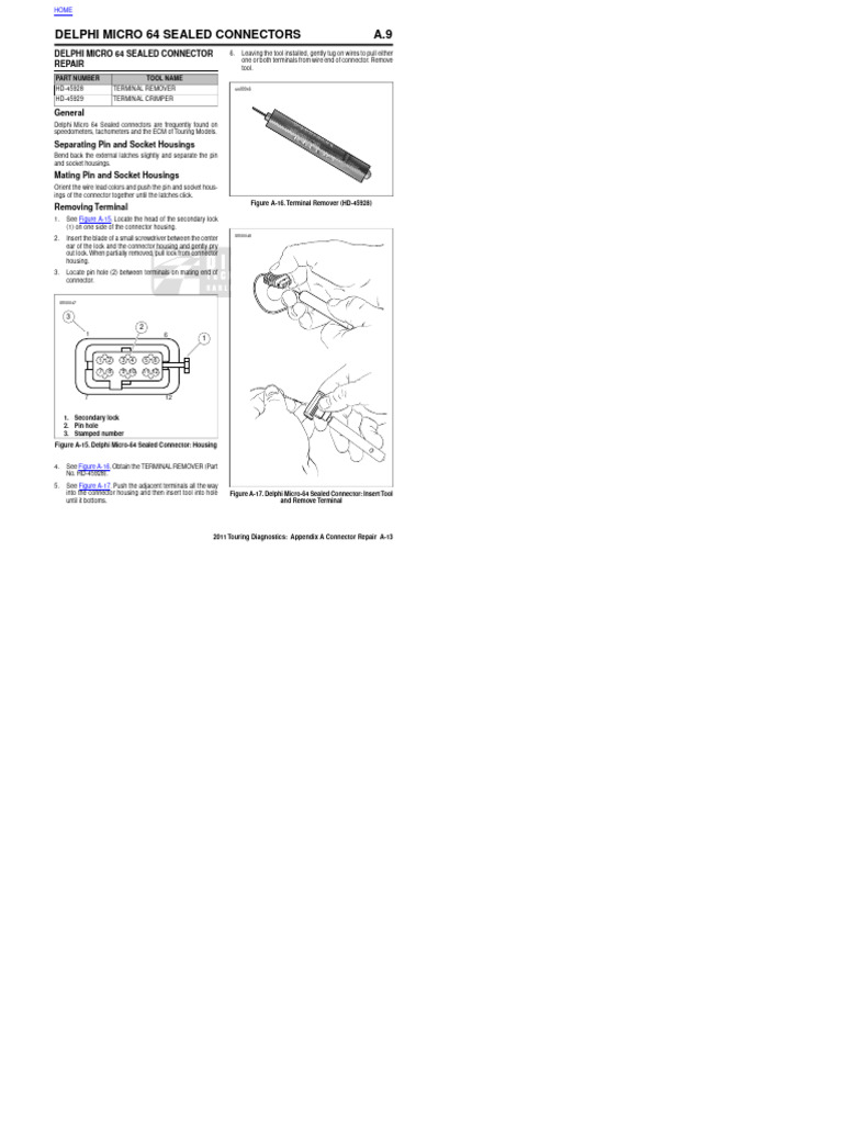 Micro 64 Terminal Removal | PDF | Electrical Connector | Physical Layer ...