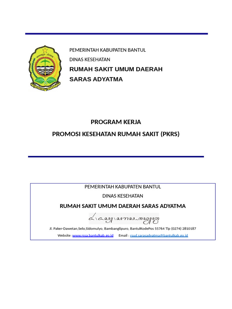 KAK PKRS RSUD SARAS 23 dr.dyah | PDF
