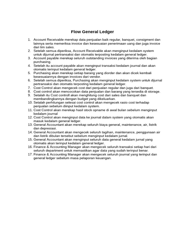 Workflow General Ledger | PDF