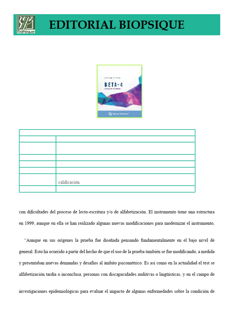 MM 2 Instrumento No Verbal de Inteligencia BETA 4 | PDF | Inteligencia ...