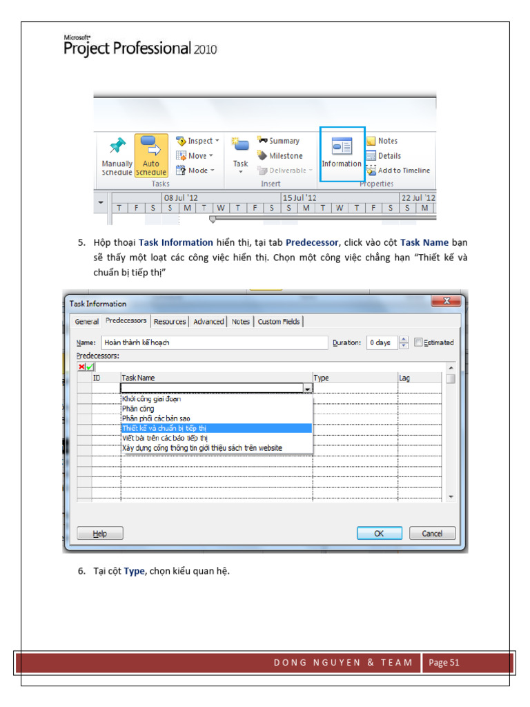 7.huong Dan Su Dung Microsoft Project 2010 Trang 6 | PDF