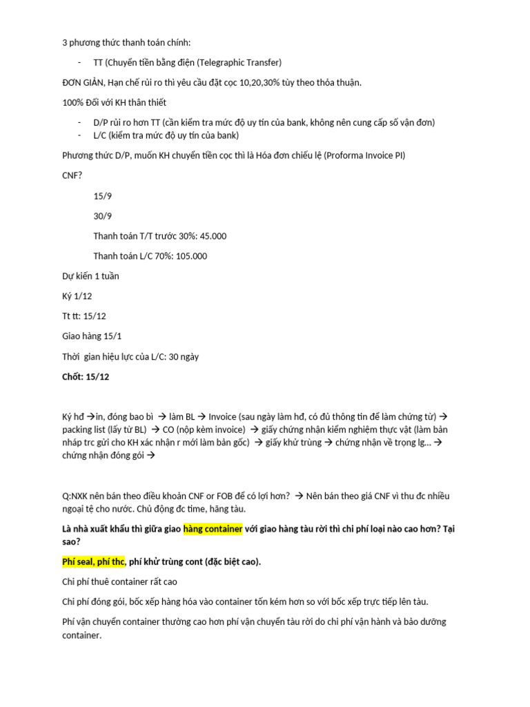 3 Phương TH C Thanh Toán Chính | PDF