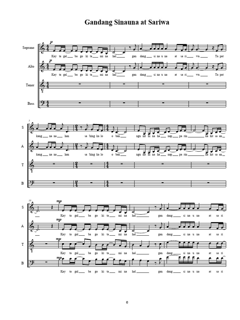 Gandang Sinauna at Sariwa | PDF