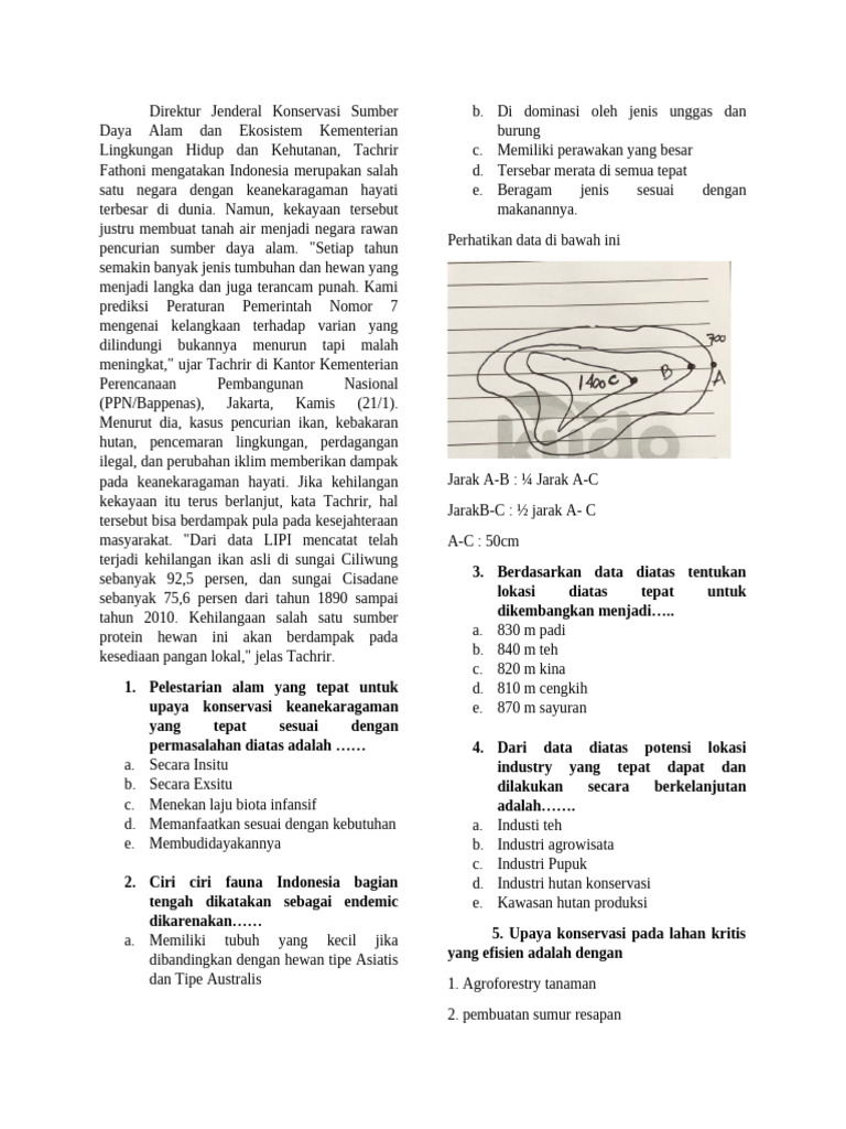 Soal Geografi SIMAKARA - Biosfer | PDF