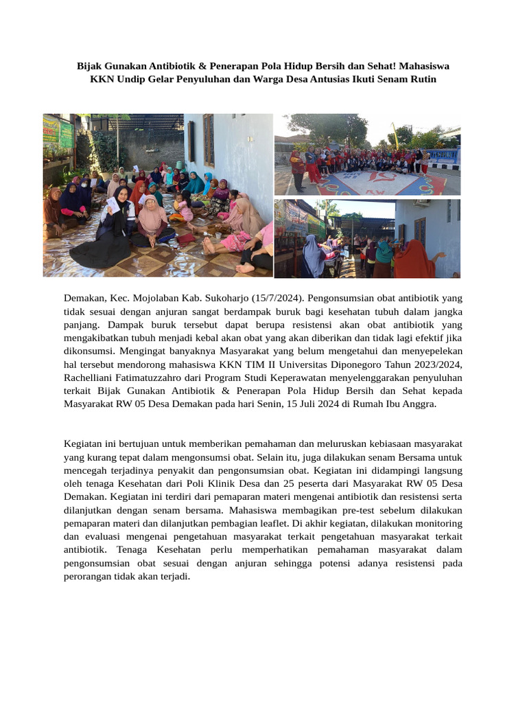 Bijak Gunakan Antibiotik - Monodisiplin 1 | PDF