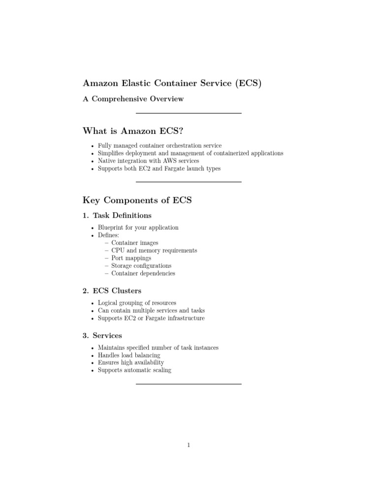 ecs-presentation | PDF | Load Balancing (Computing) | Computer Network