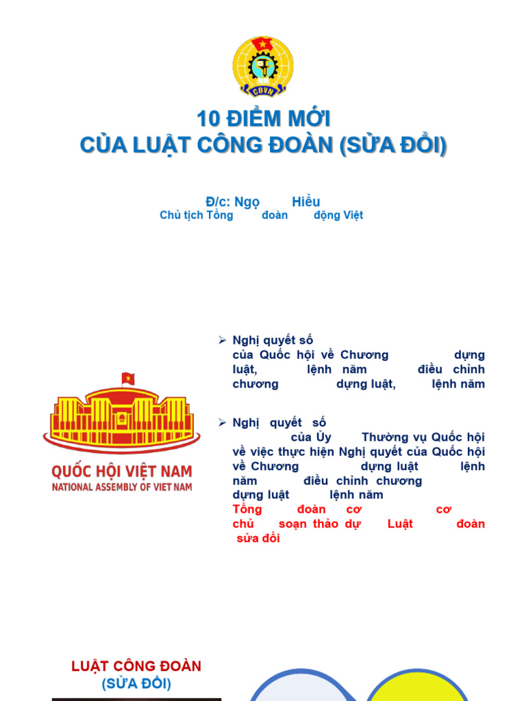10 Diem Moi Cua Luat Cong Doan (Sua Doi) 03.12.24 | PDF