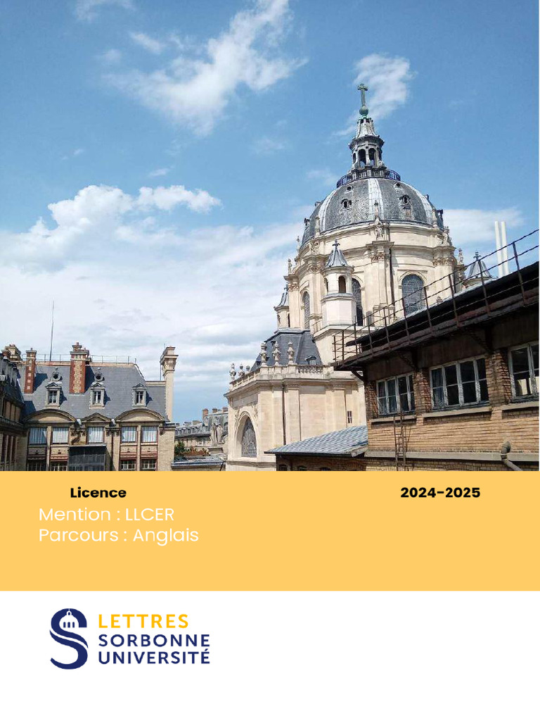 2024-2025 Brochure Licence LLCER Anglais | PDF | Traductions