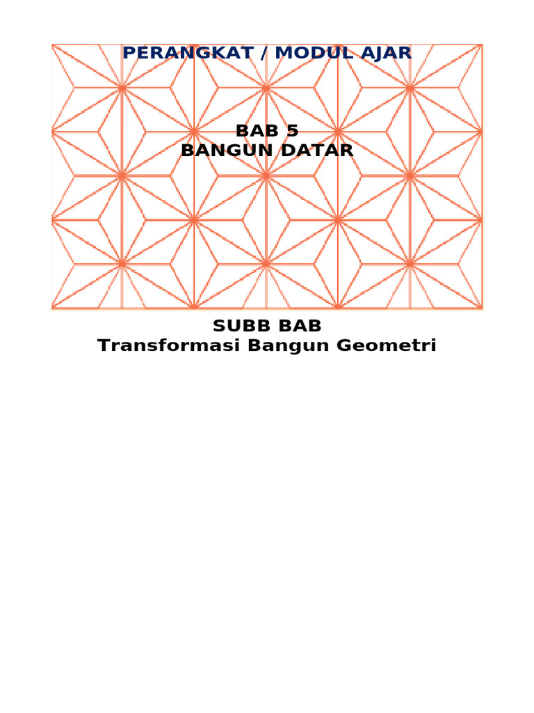 Modul Ajar Pertemuan 5 & 6 Transformasi Bangun Geometri | PDF