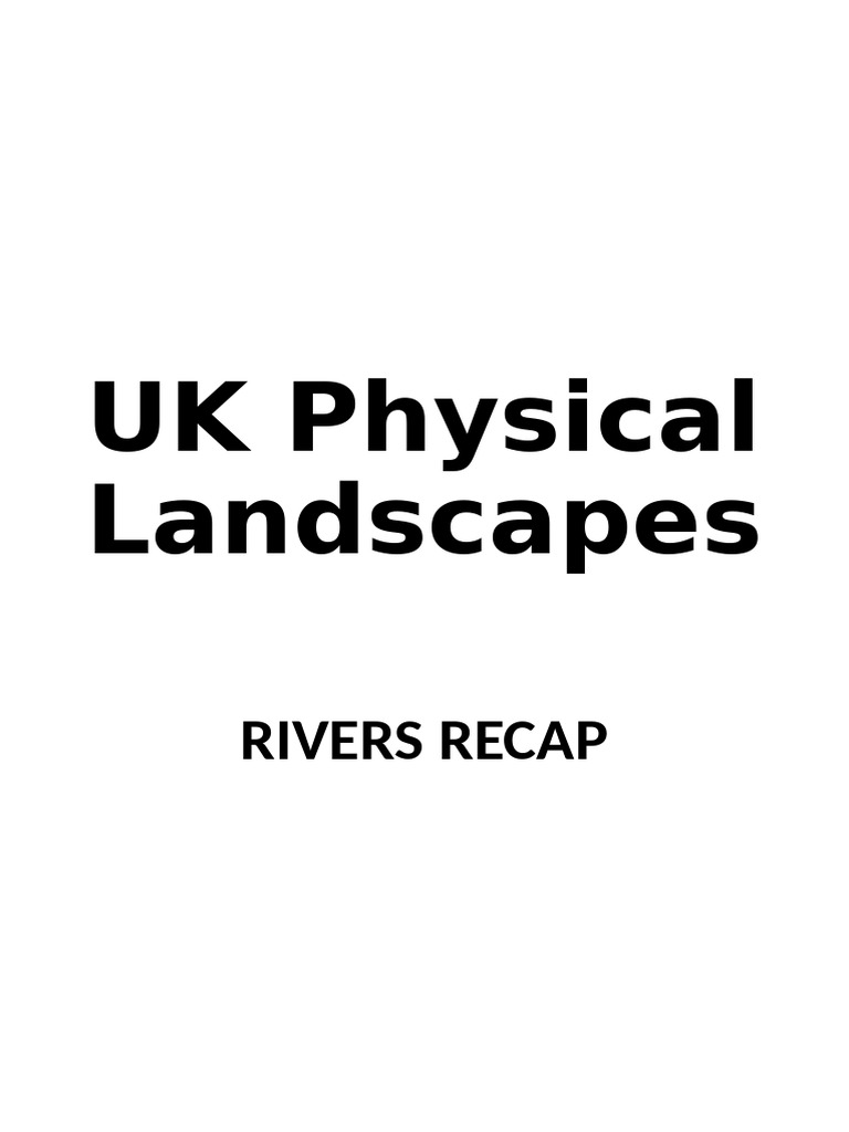 Rivers recap booklet | PDF | River | Erosion
