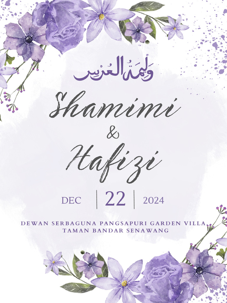 Kad Jemputan Shamimi & Hafizi (2) - 1 | PDF