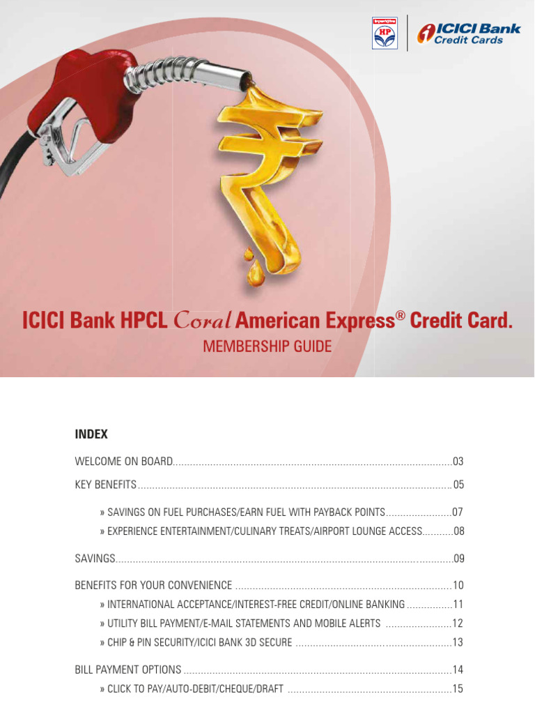 ICICI_Bank_HPCL_Corel_American_Express_Membership_Kit | PDF | Credit ...