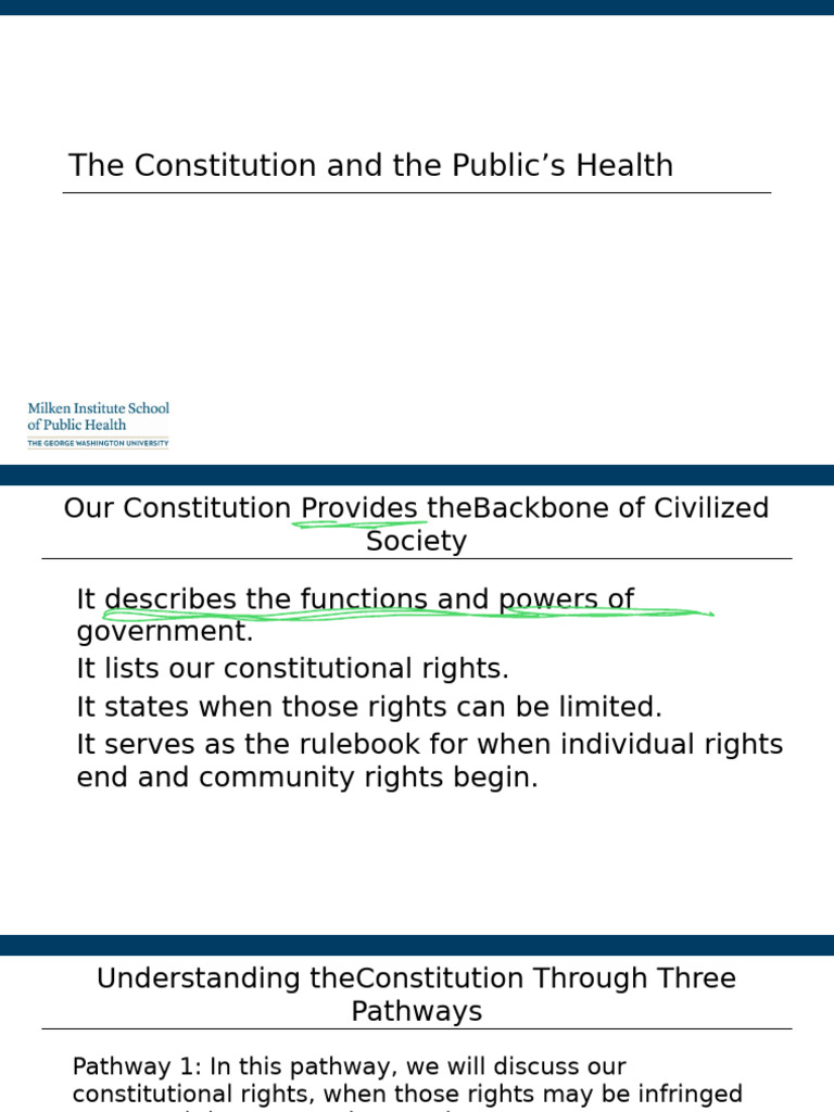 Pubh 6335 Week 2 Lectures | PDF | Strict Scrutiny | Rational Basis Review