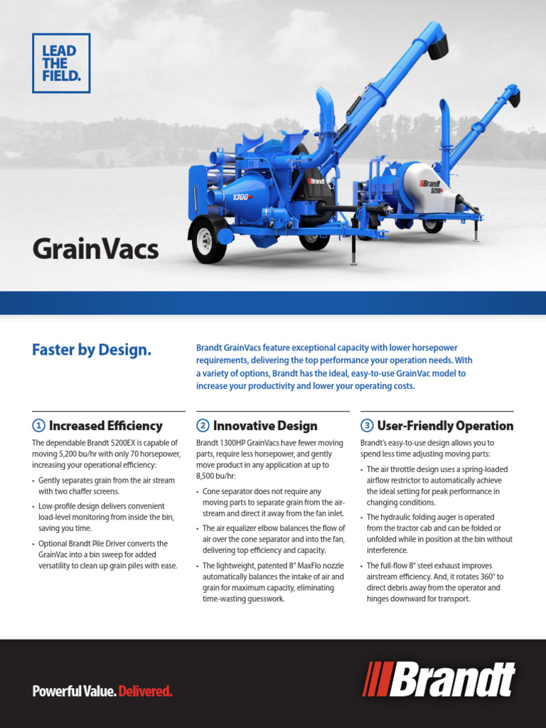 Brandt GrainVacs: Efficient & Versatile | PDF | Vehicle Technology ...