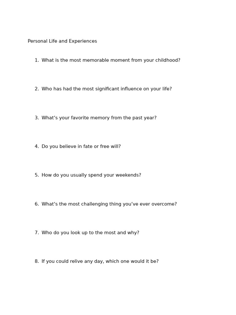 Here are 50 thoughtful and interesting questions you can ask your ...