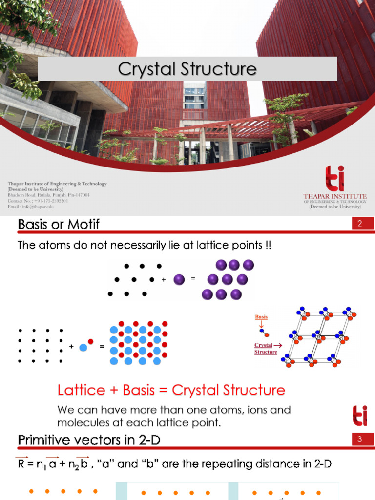 Lecture 7 Crystal Structure | PDF