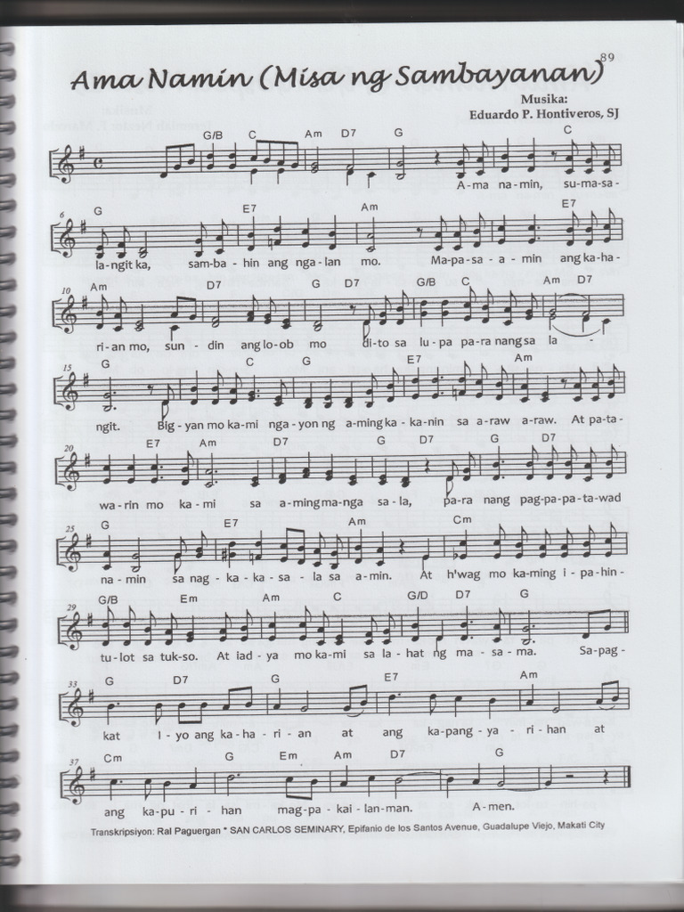 Ama Namin (Misa NG Sambayanan) | PDF
