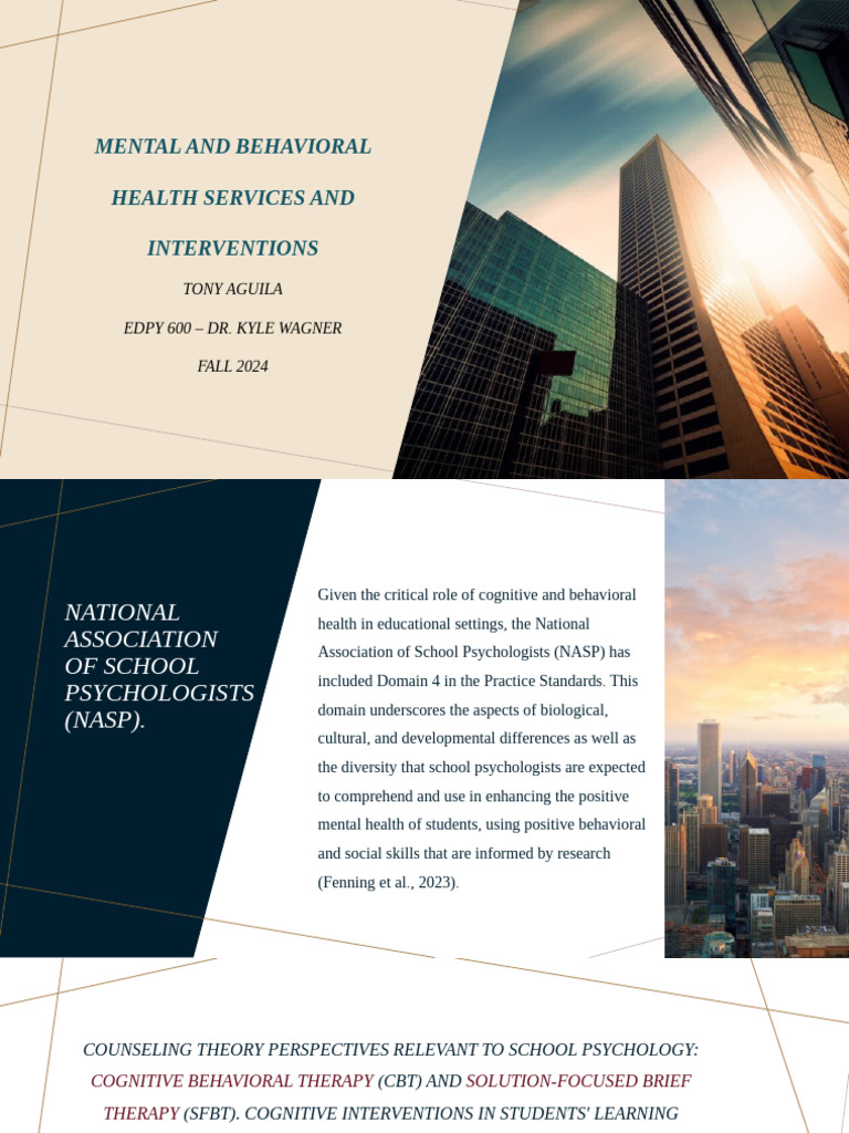Mental and Behavioral Health Services and Interventions-1 | PDF ...