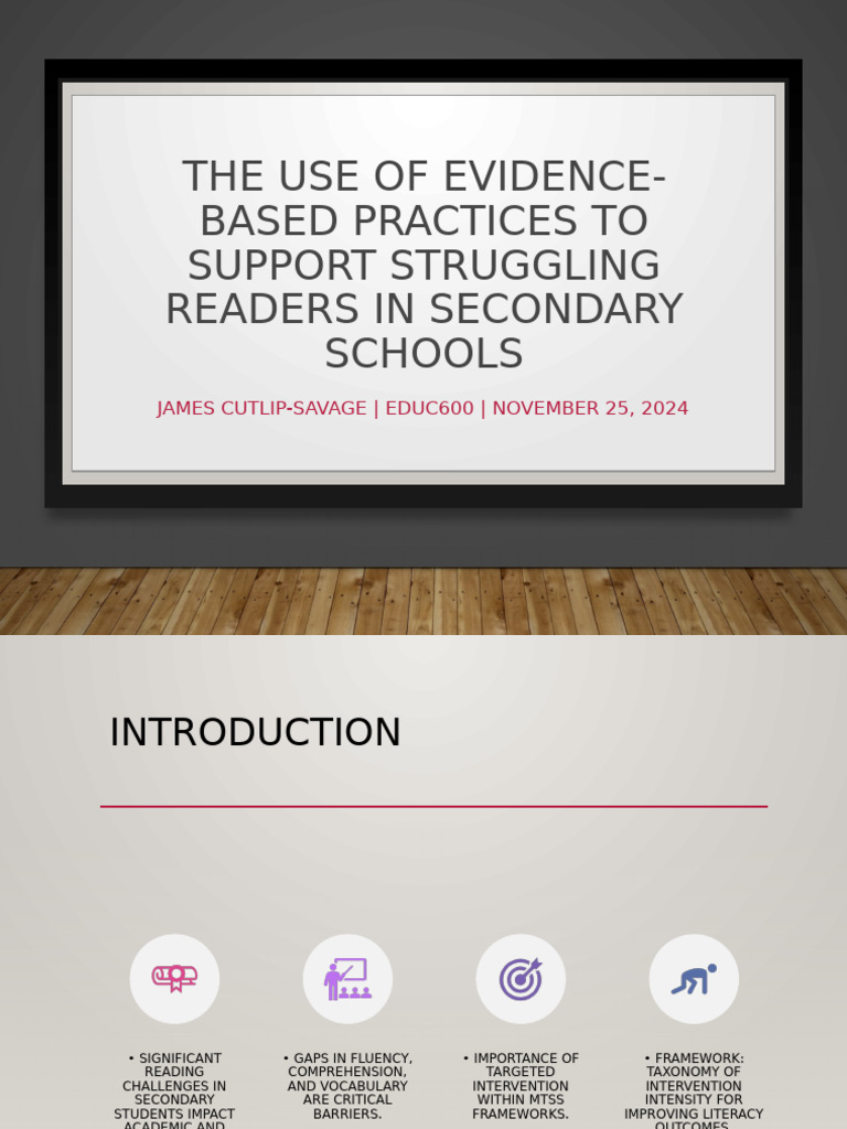 EBPs Struggling Readers Presentation | PDF | Reading Comprehension | Pedagogy