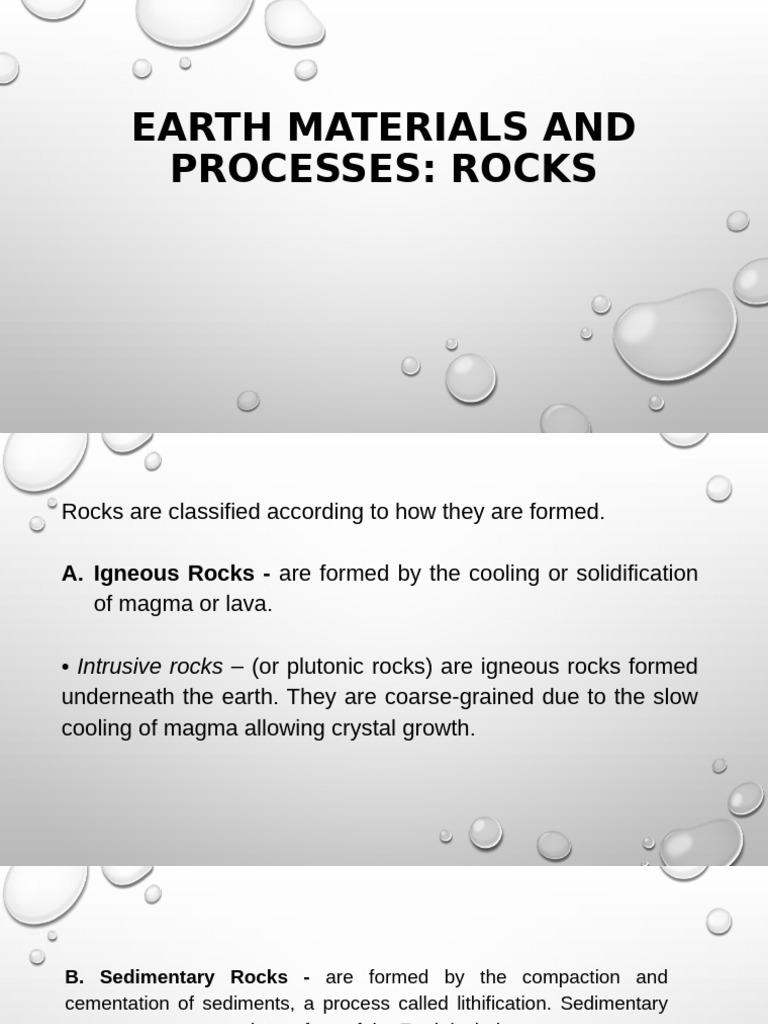 Earth Materials and Processes | PDF | Rock (Geology) | Sedimentary Rock