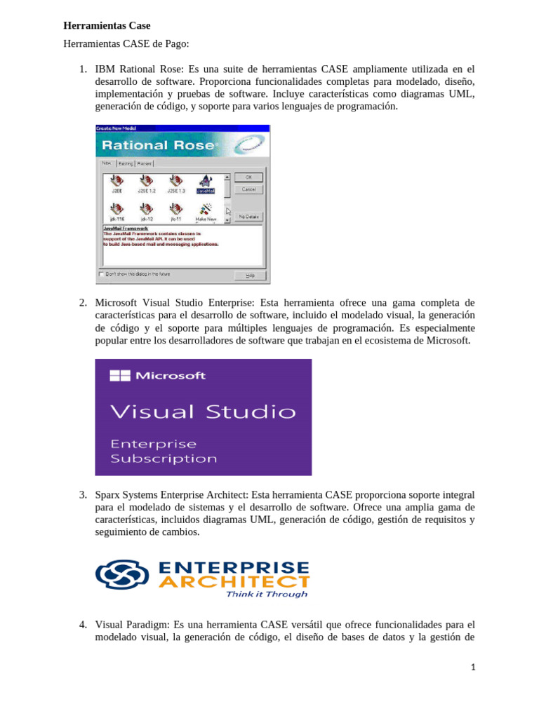 herramientas case | PDF | Software | Ingeniería de software