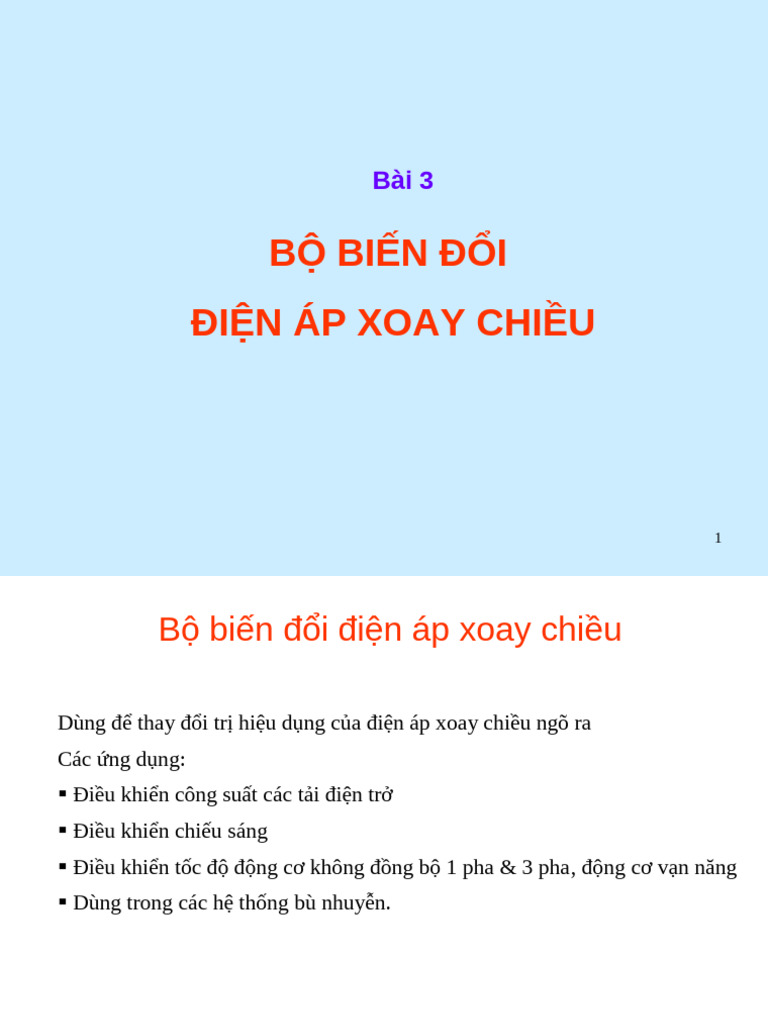 Bien doi dien ap xoay chieu | PDF