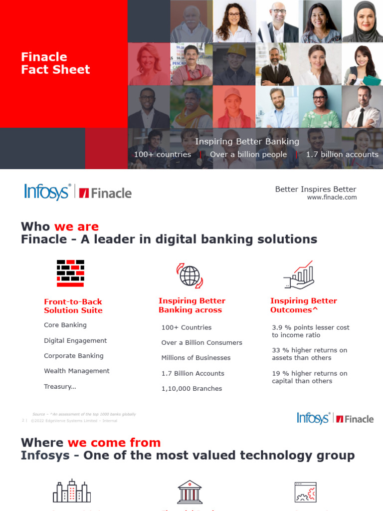 Infosys Finacle Fact Sheet - 2022 | PDF | Banks | Economies