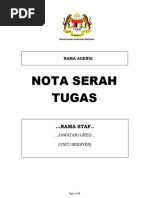 Format Nota Serah Tugas Word | PDF
