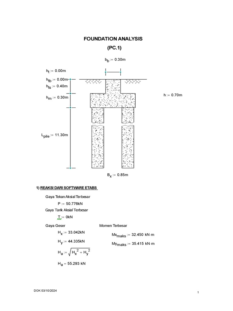 Foundation Analysis and Design Calculations | PDF
