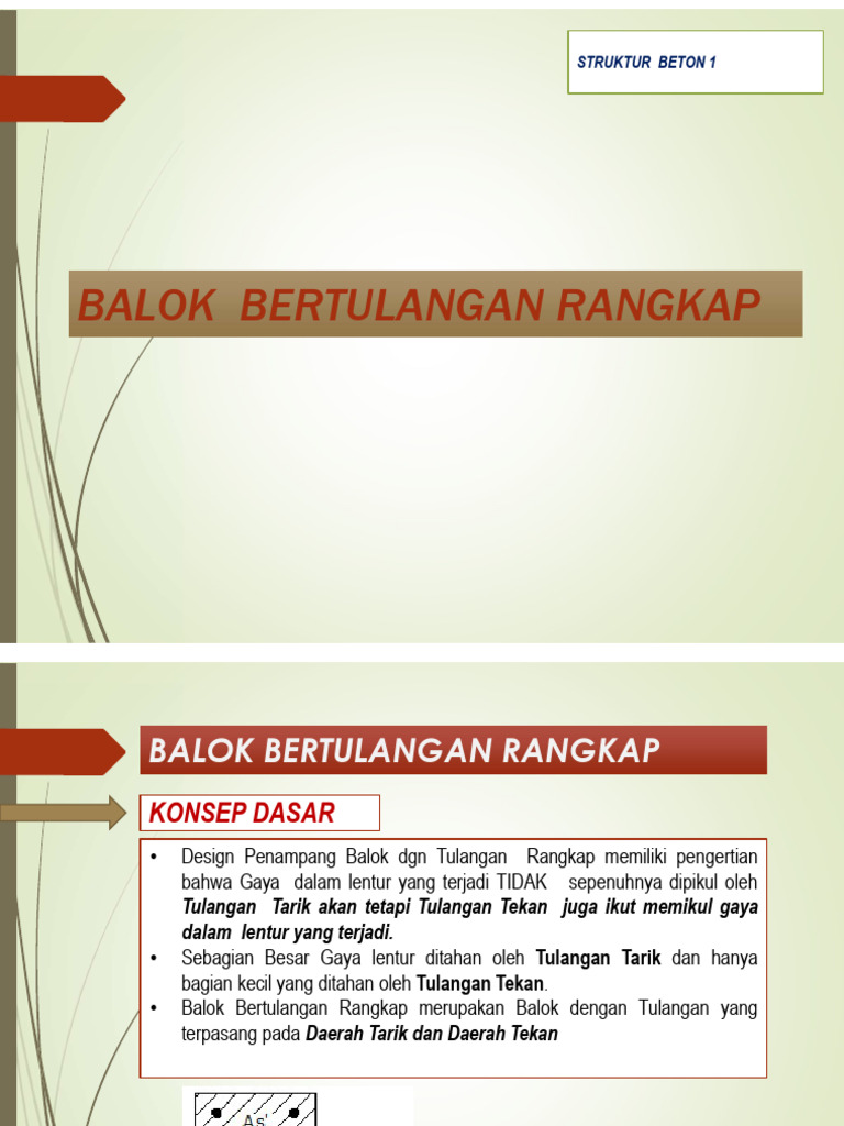 Slide4_Balok Beton Bertulang Rangkap; Analisis dan Desain Penampang ...