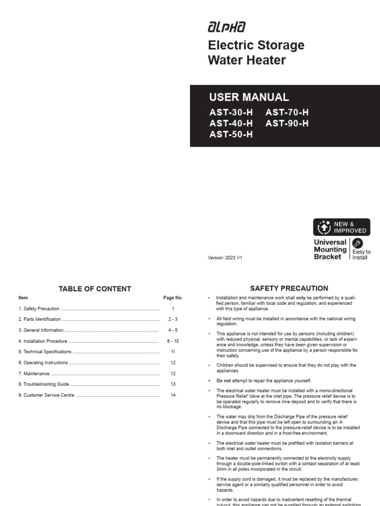 Alpha AST Storage Tank Instruction Manual V2 - 230829 - 0 | PDF | Water ...