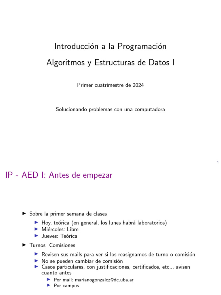 Introducción a la Programación y Algoritmos | PDF