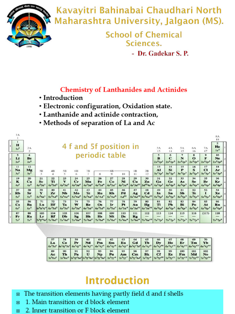 1 Unit V Chem of La Ac SPG 4f Block 1-4 Lec | PDF | Lanthanide ...