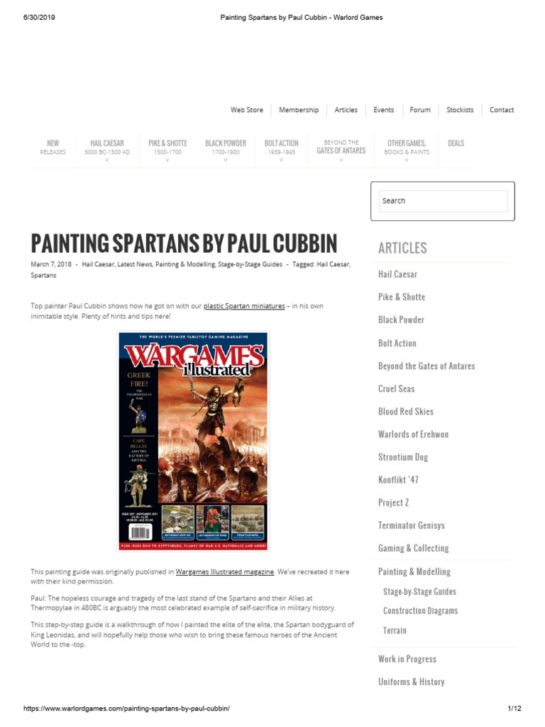 Painting Guide - Warlord - Hail Caesar - Spartans | PDF | Sparta
