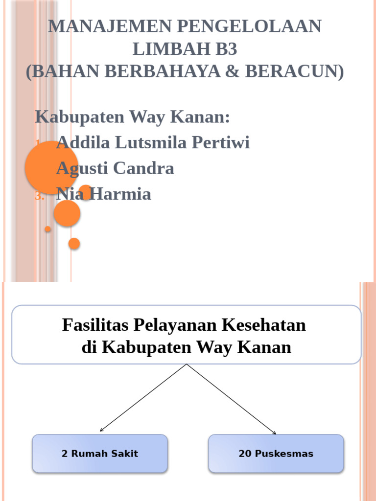 ppt manajemen limbah B3 kab. way kanan | PDF