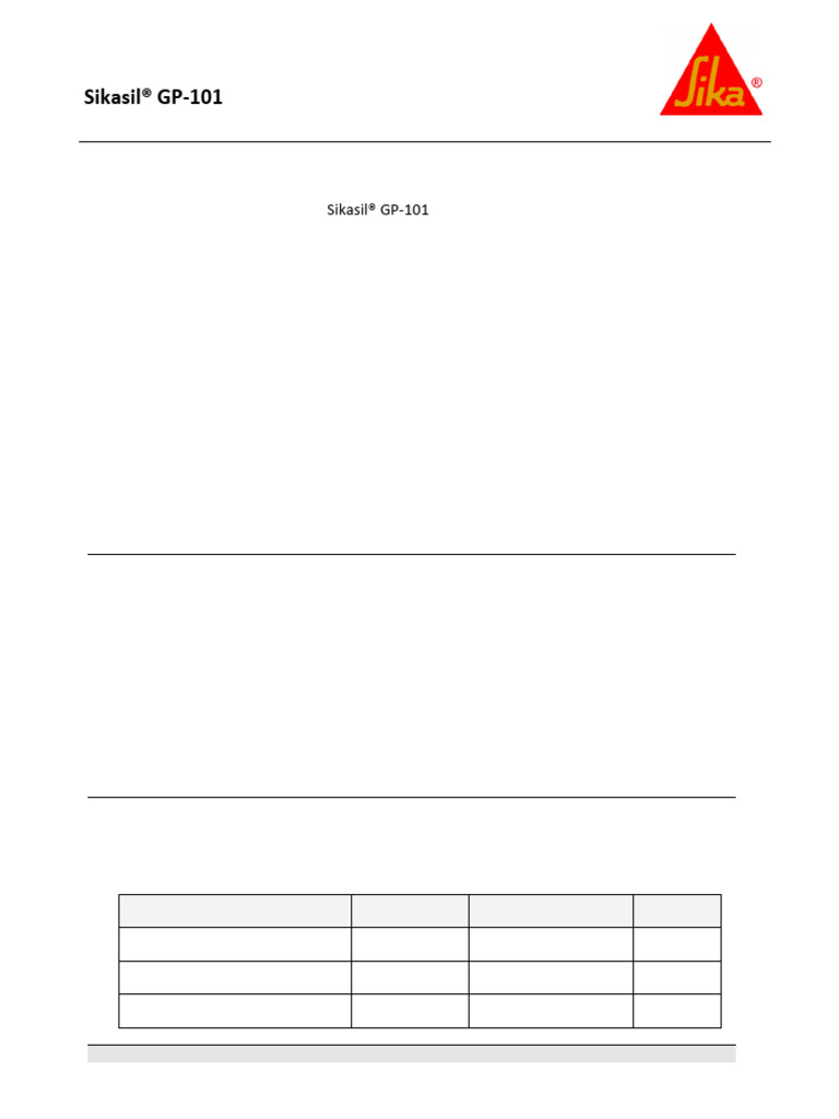 Sikasil GP-101 Safety Data Sheet | PDF | Toxicity | Carcinogen