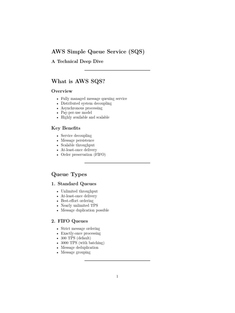 aws-sqs | PDF | Scalability | Computer Network