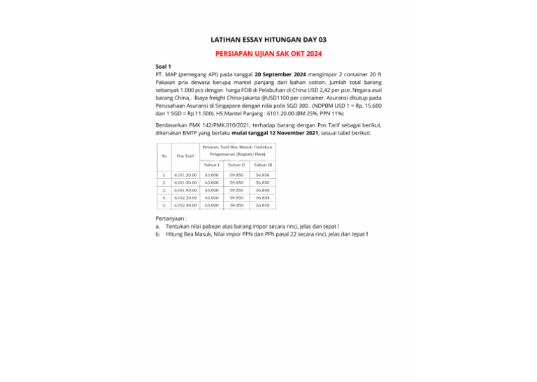Day03 Latihan Hit Ujian Okt 2024 - 1 | PDF