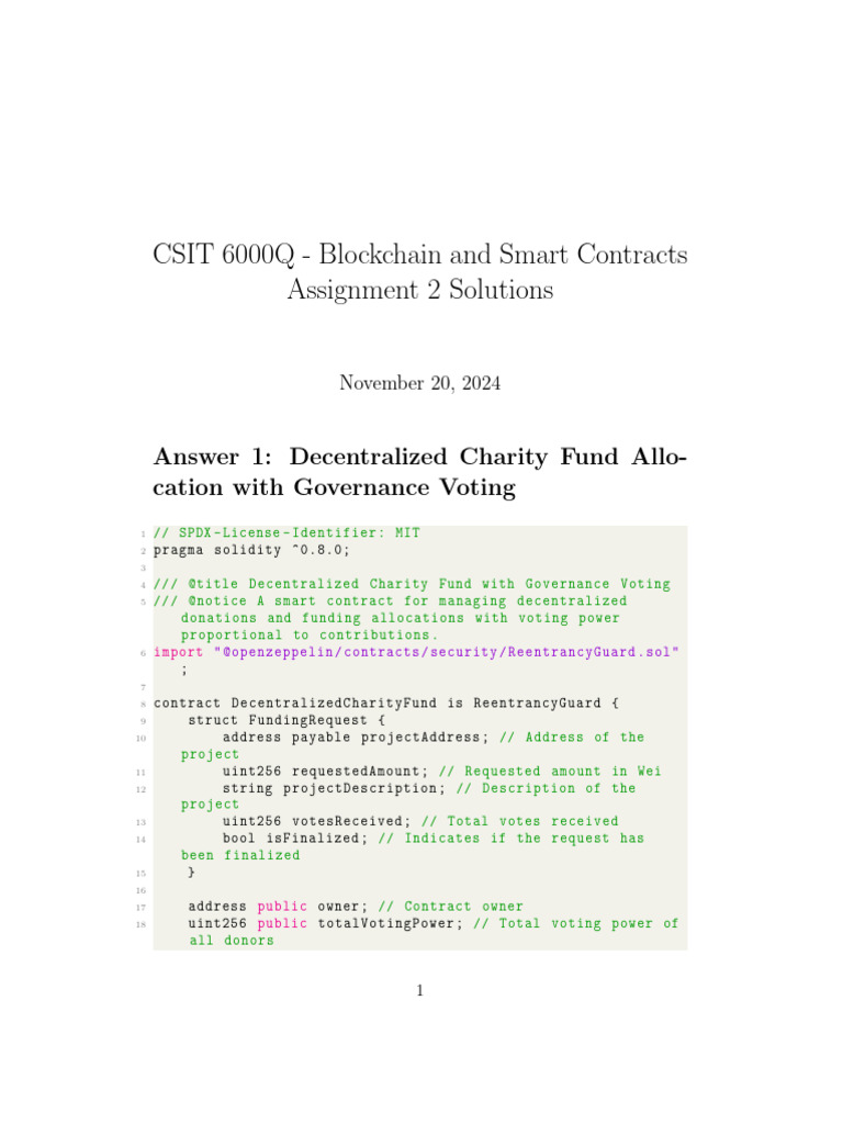 CSIT 6000Q 2024 Assignment 2 Solutions | PDF