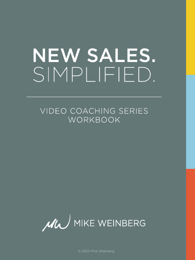 Mike Weinberg New Sales Simplified | PDF