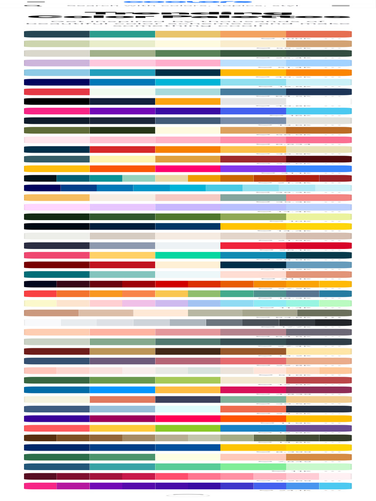 Trending Color Palettes - Coolors 2 | PDF