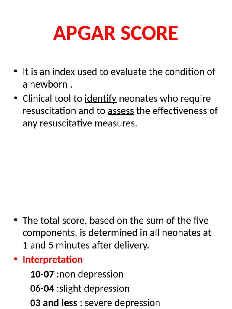 4 Apgar Score. | PDF
