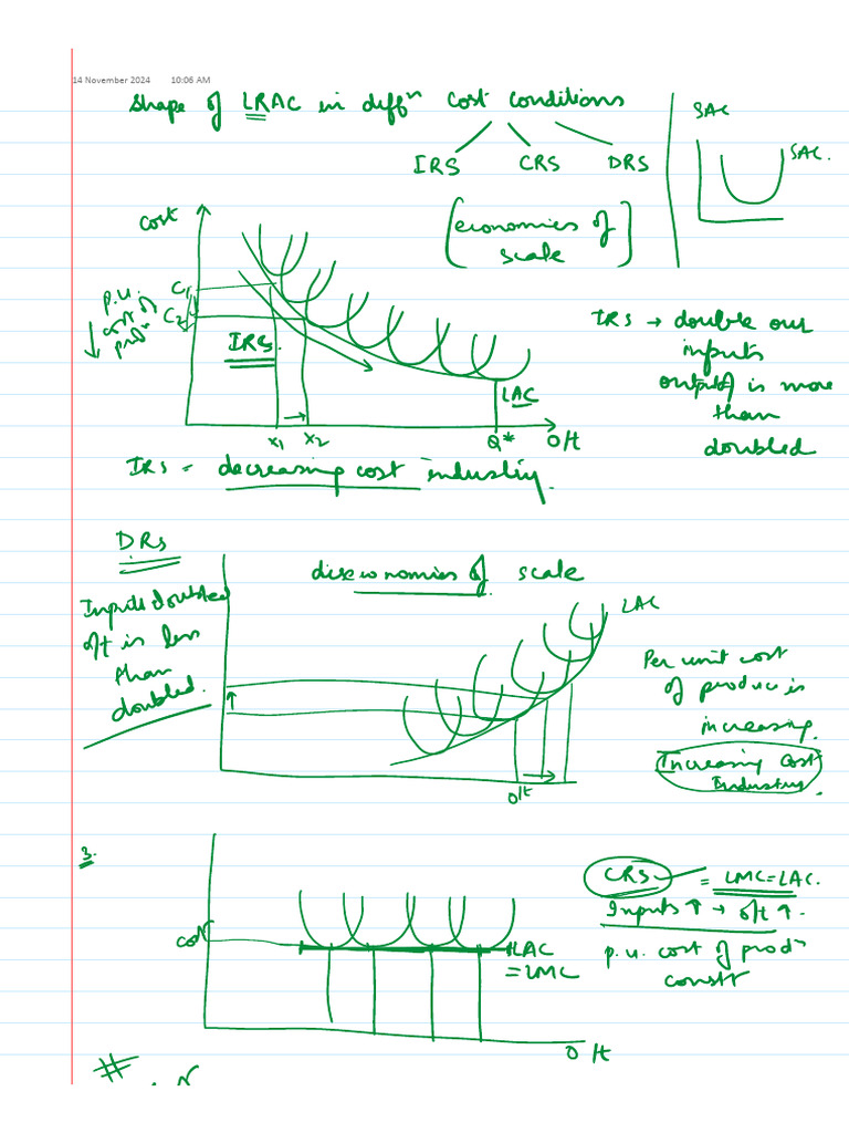 Shape of LRAC in Differ Cost Conditions | PDF