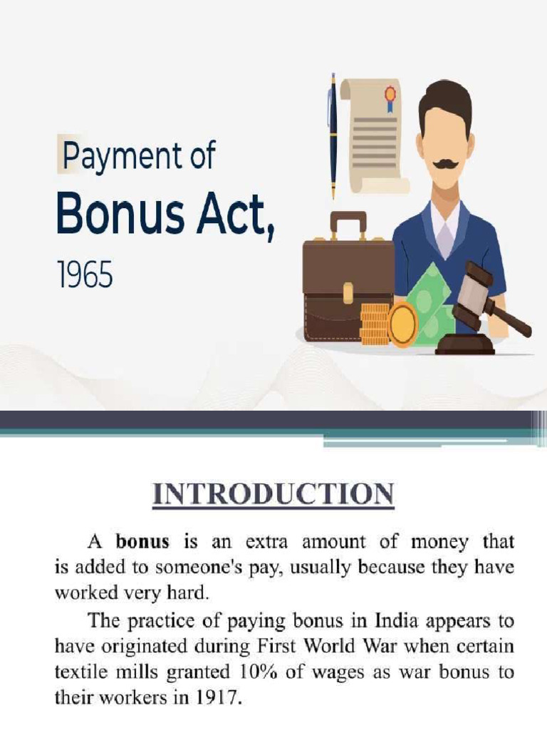 Payment of Bonus | PDF