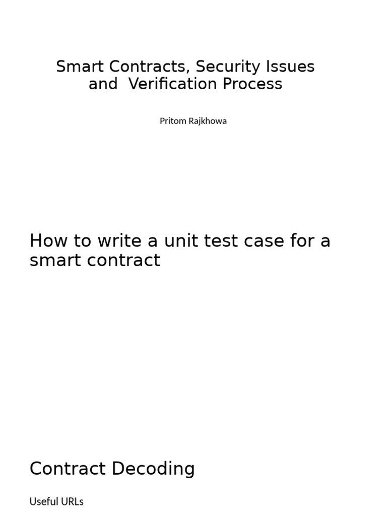 Week9 SmartContract Secuirty Update-1 | PDF | Computing | Computer ...