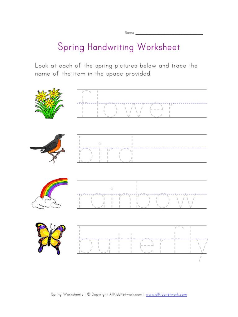 Spring Handwriting | PDF