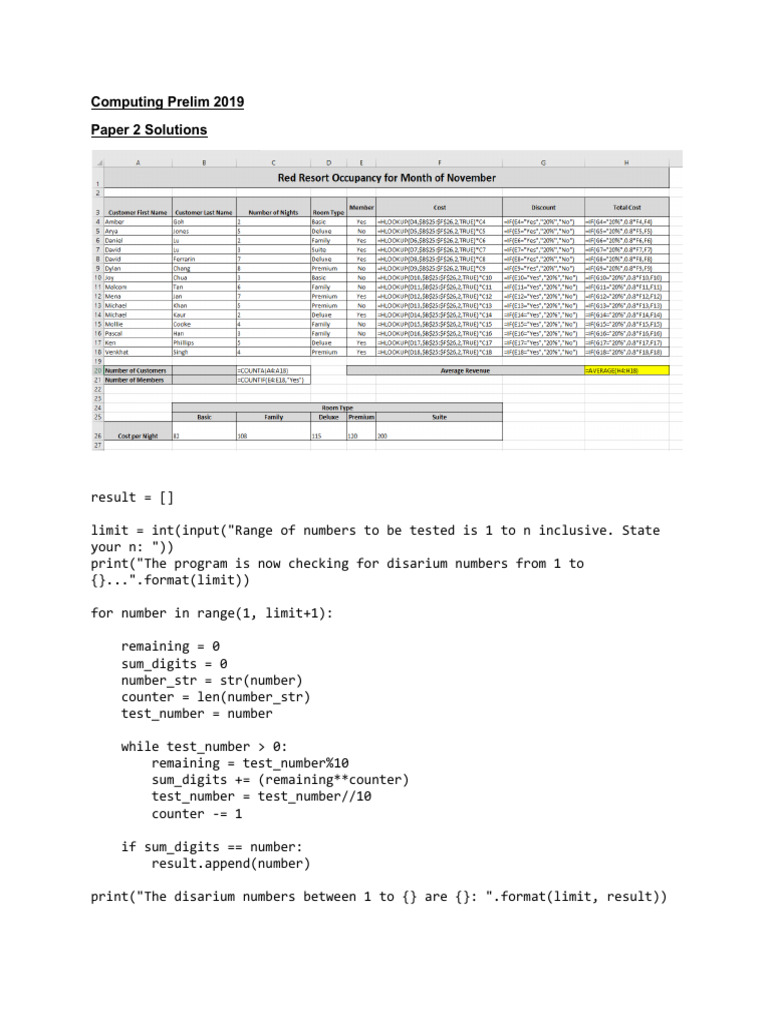 SPS 2019 P2 Solution | PDF