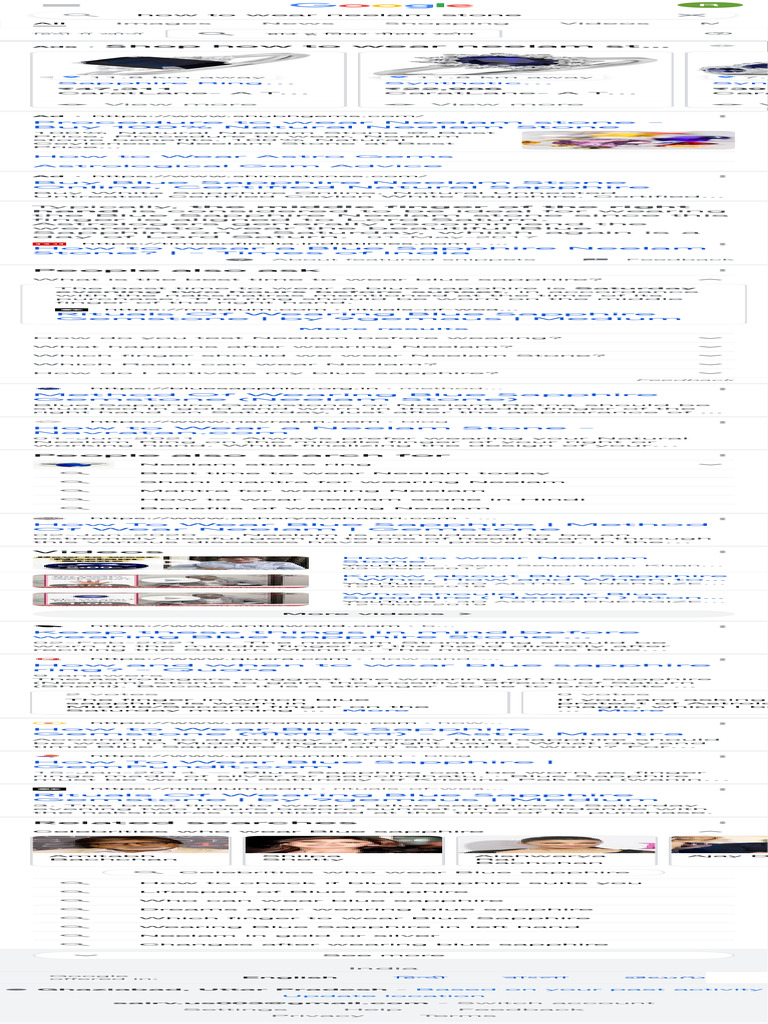 How To Wear Neelam Stone - Google Search | PDF | Gemstone